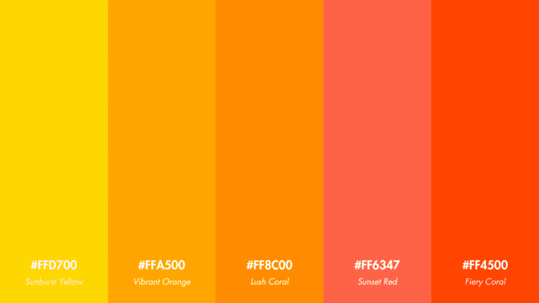 7 Stunning Sunset Color Palettes for Vibrant Visual Content